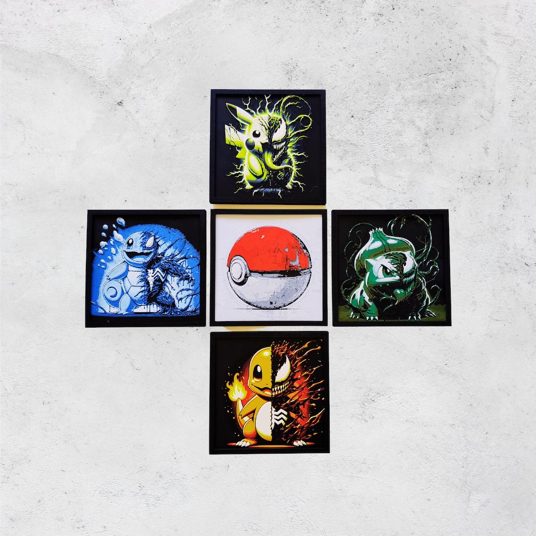 Venomized Pokémon Kit, Pokeball, Pikachu, Charmander, Bulbasaur and ...
