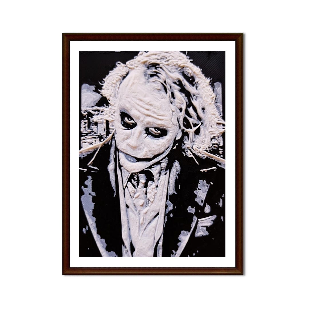 Joker in High Relief Table Decoration Wall Art 10cm X 15cm - Etsy
