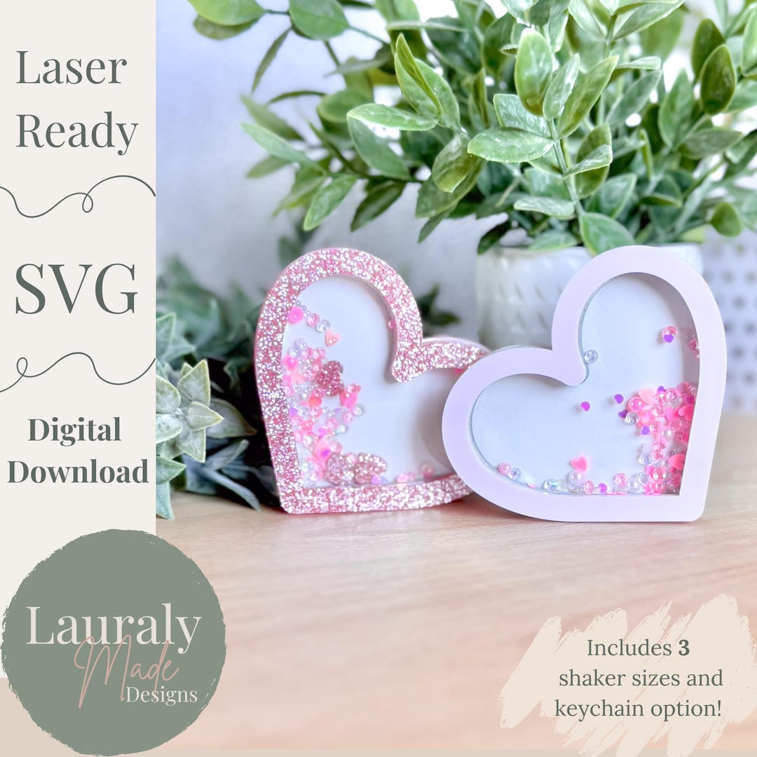 Heart Shaker Laser SVG File, Valentine's Decor (digital Download) - Etsy