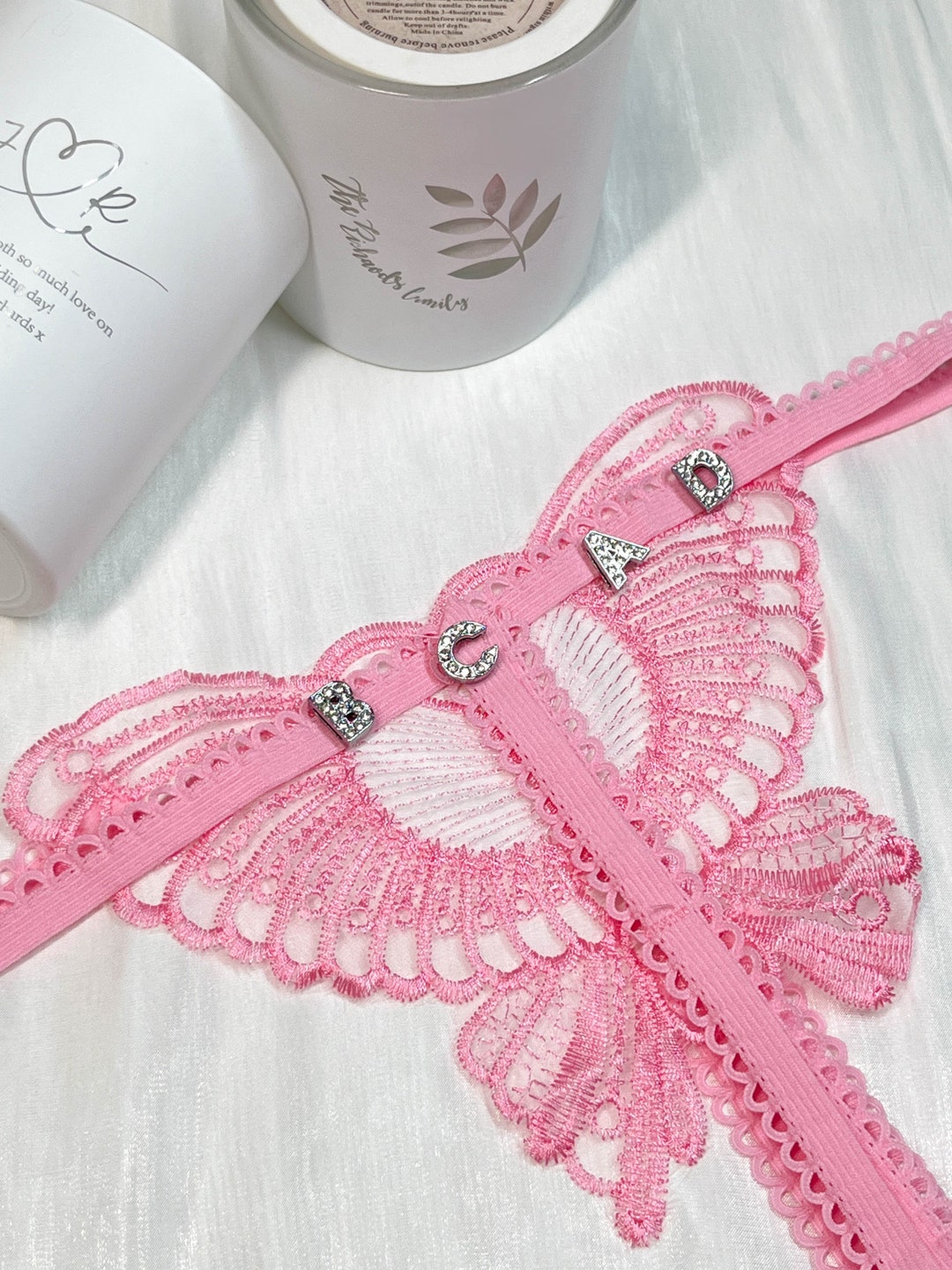 Personalized Name Thong, Sexy Thong, Crystal Letter Name Lace Thong ...