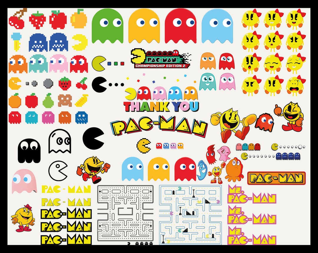Pac-man Svg Bundle, Svg, Png, Pdf, Digital Files, Instant Download, Svg ...