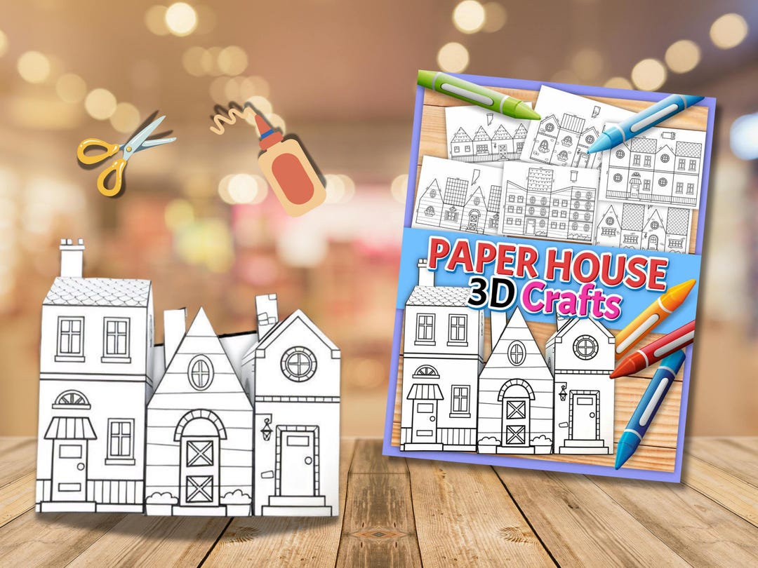 Printable Paper House Template | Printable Coloring Craft | Printable ...