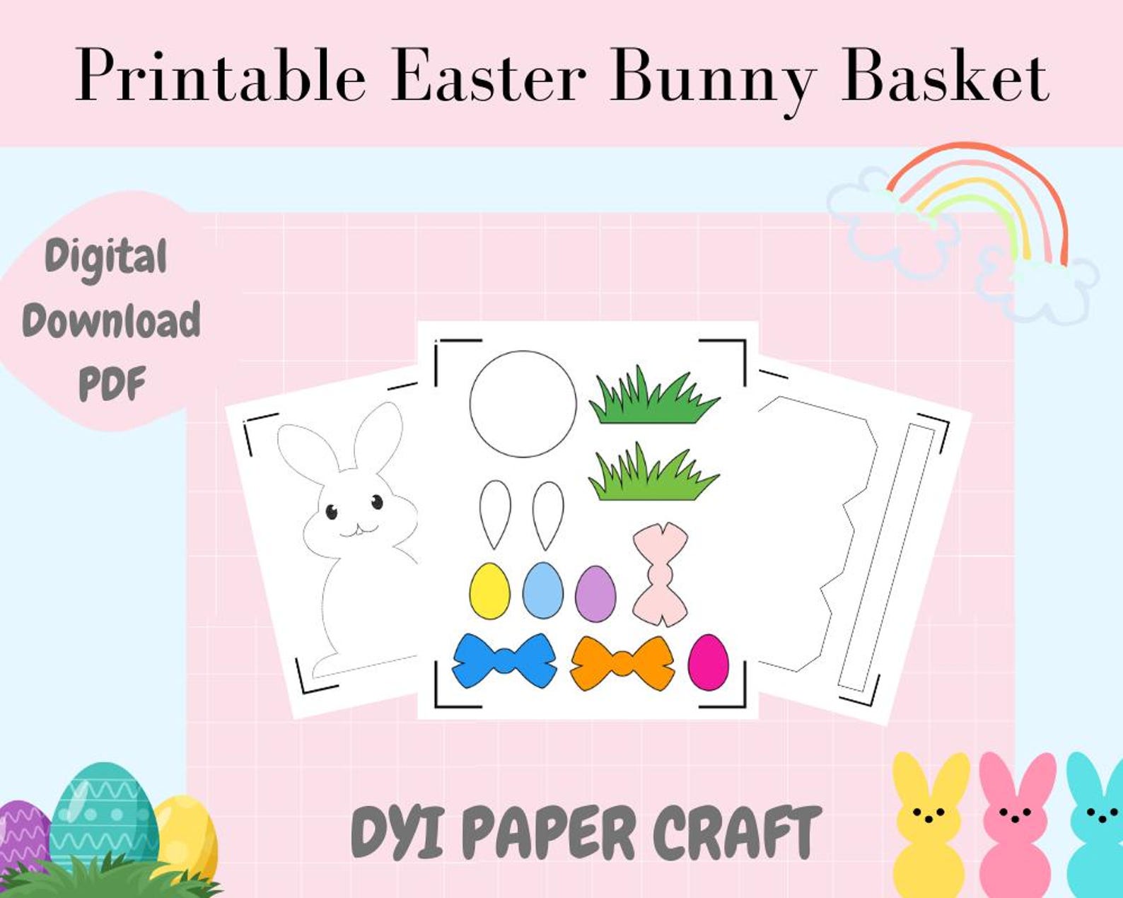 Printable Easter Bunny Basket | Easter Activity for Kids | Homeschool ...