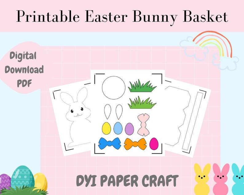 Printable Easter Bunny Basket | Easter Activity for Kids | Homeschool ...