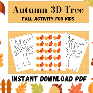 Autumn 3D Tree | Fall Activity for Kids | Toddler Activity | Homeschool ...