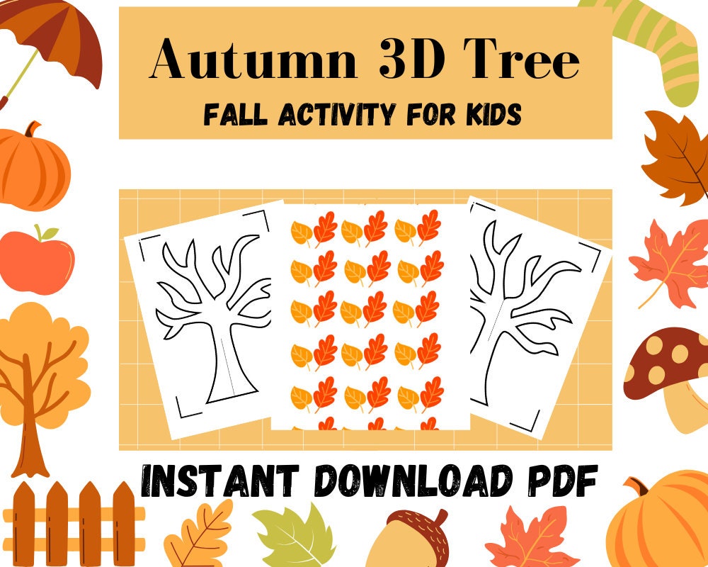 Autumn 3D Tree | Fall Activity for Kids | Toddler Activity | Homeschool ...