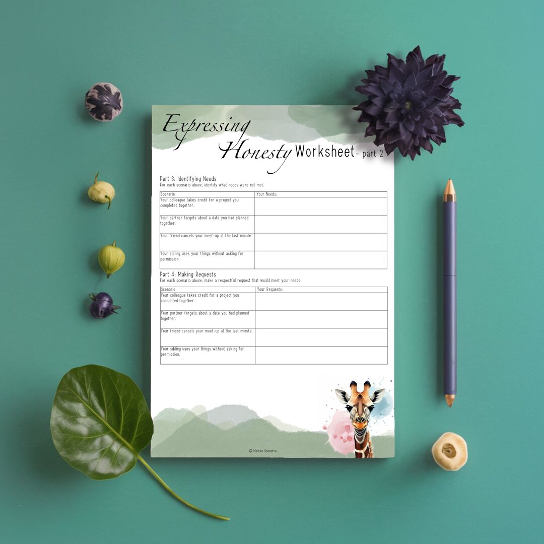 Mastering Authenticity: A Step-by-step Worksheet on Nonviolent ...