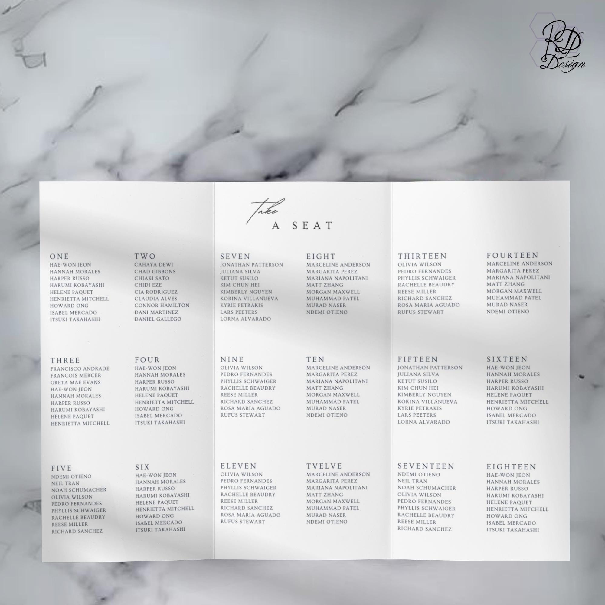 Trifold Wedding Program Template Seating Chart, Wedding Seating Chart ...