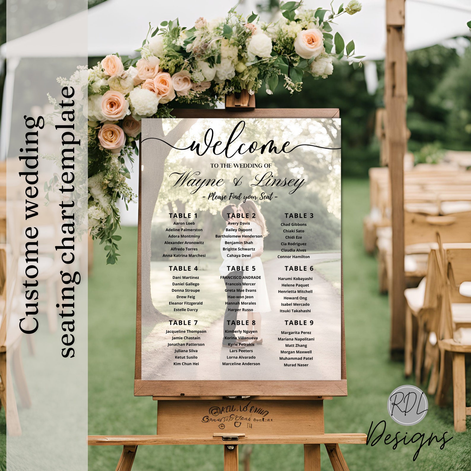 Photo Seating Chart Seating Plan Photo Wedding Seating Chart Find Your ...