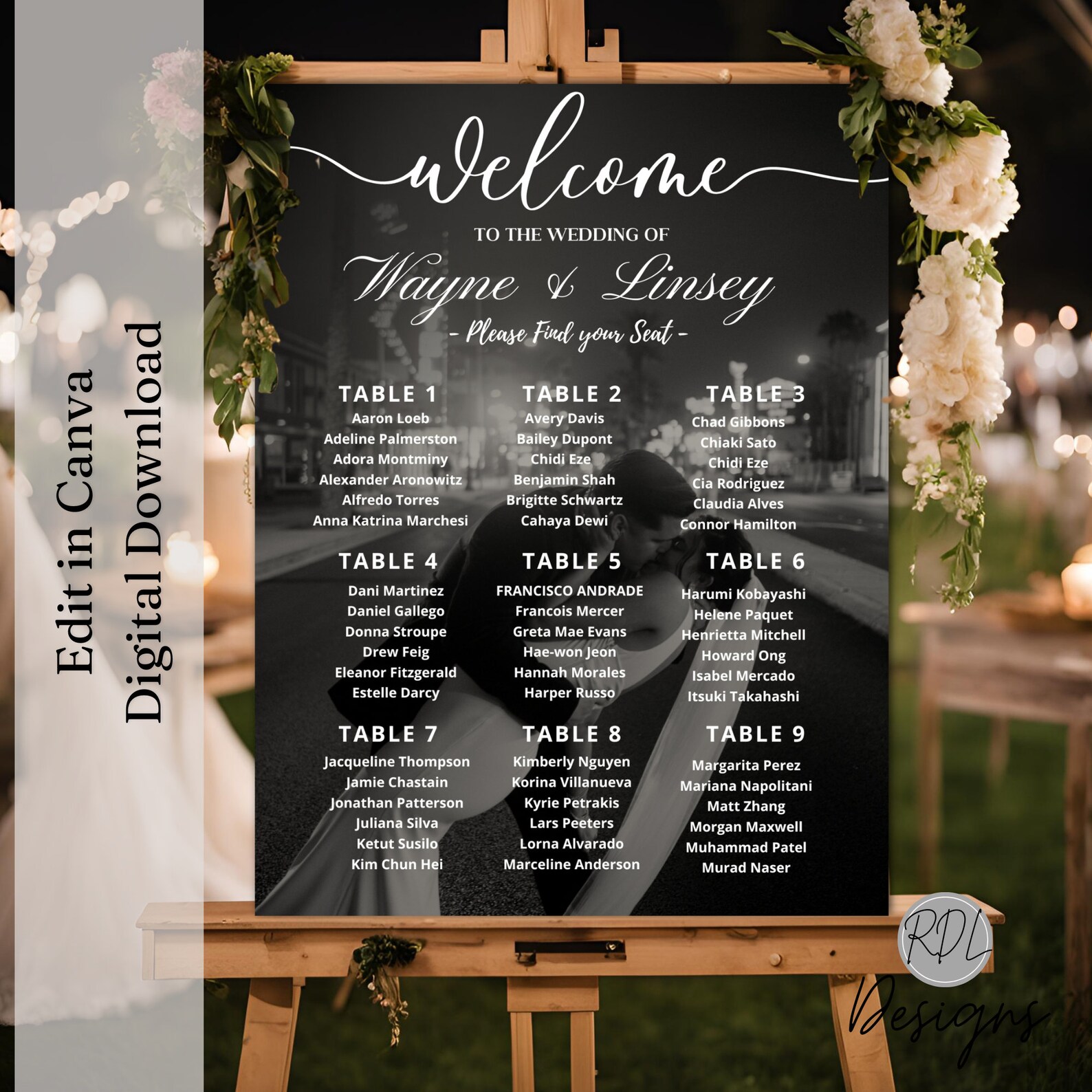 Photo Seating Chart Seating Plan Photo Wedding Seating Chart Find Your ...