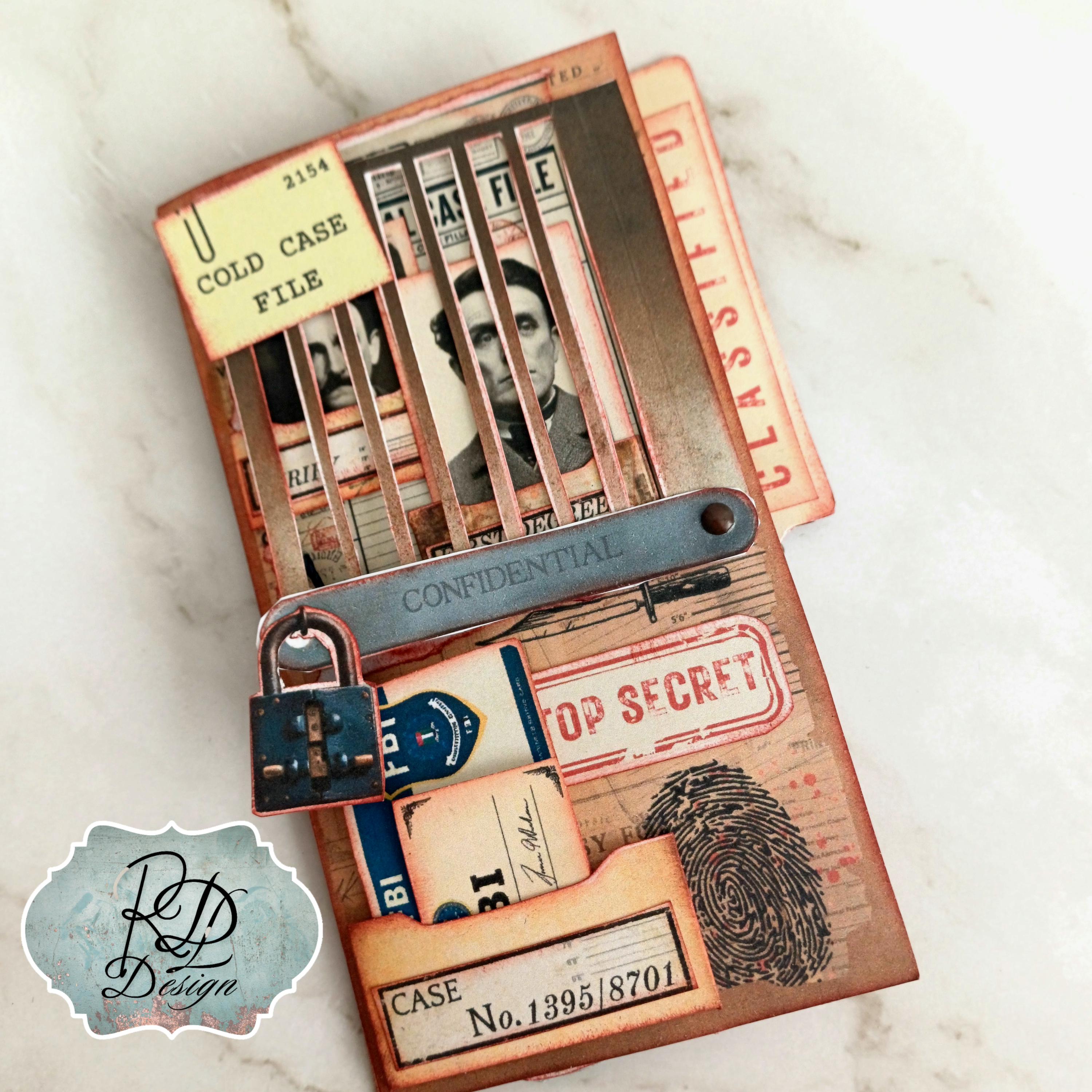 Crime File Folder Murder Mystery File Folder Pocket Note Card Vintage ...