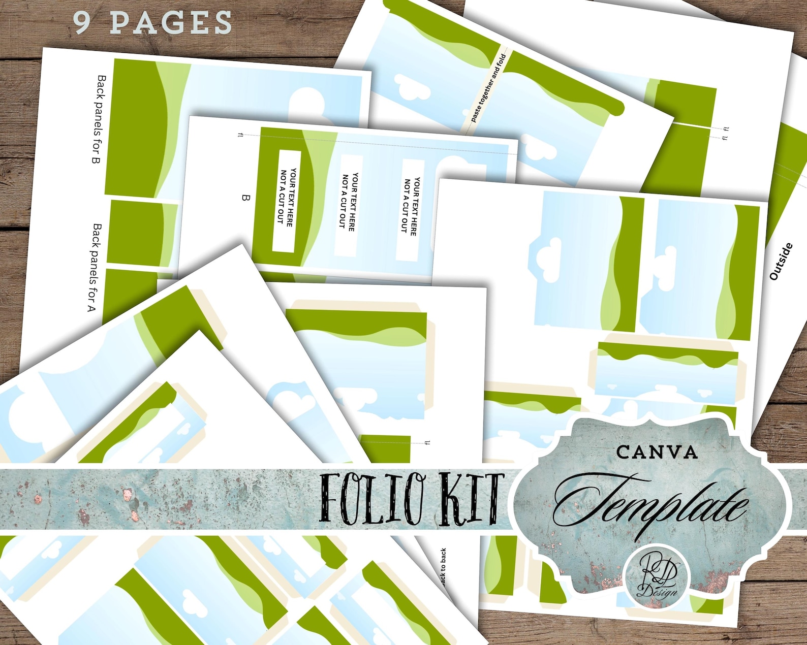 Slider Folio Junk Journal Folio Canva Template Kit Digital Slider Tag ...