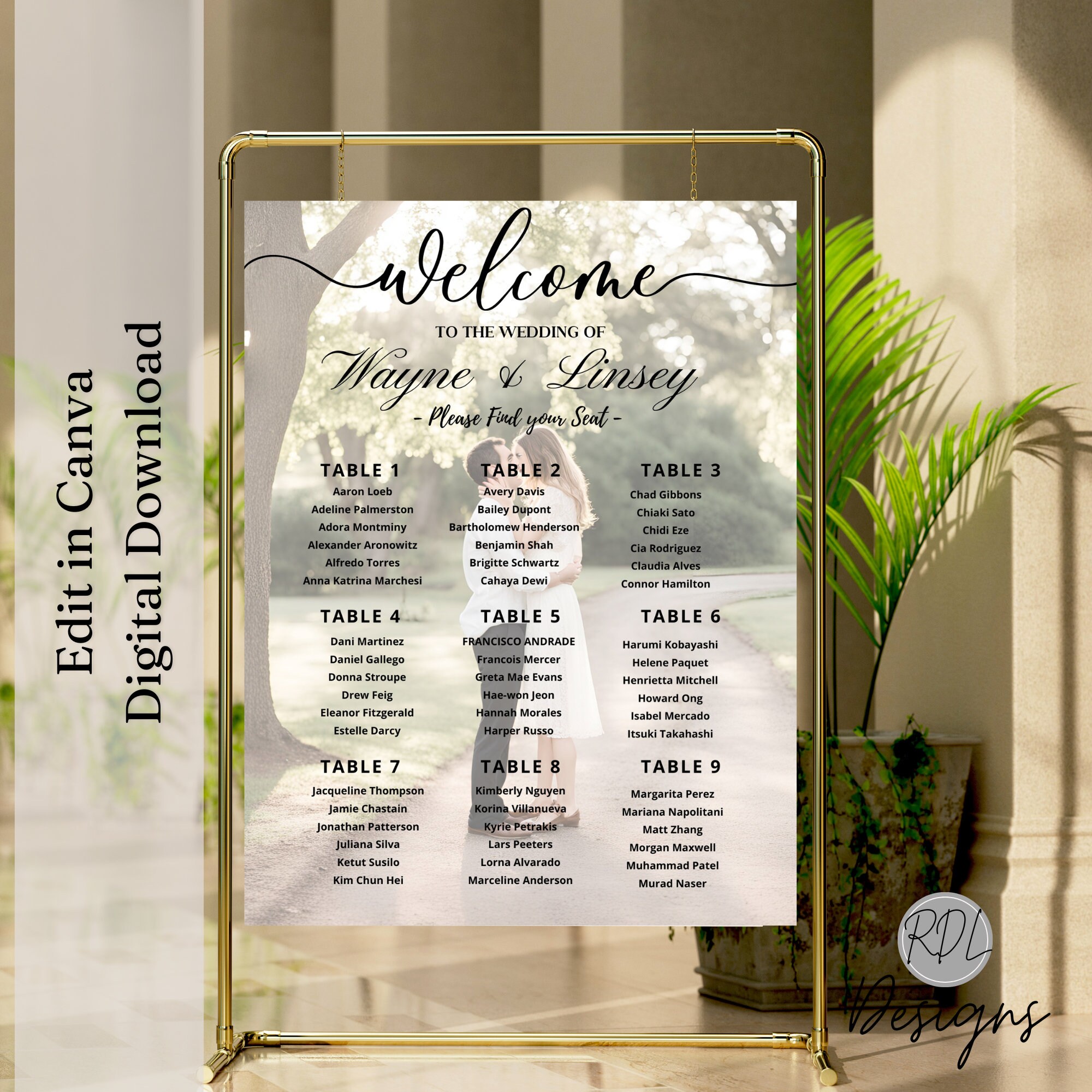 Photo Seating Chart Seating Plan Photo Wedding Seating Chart Find Your ...