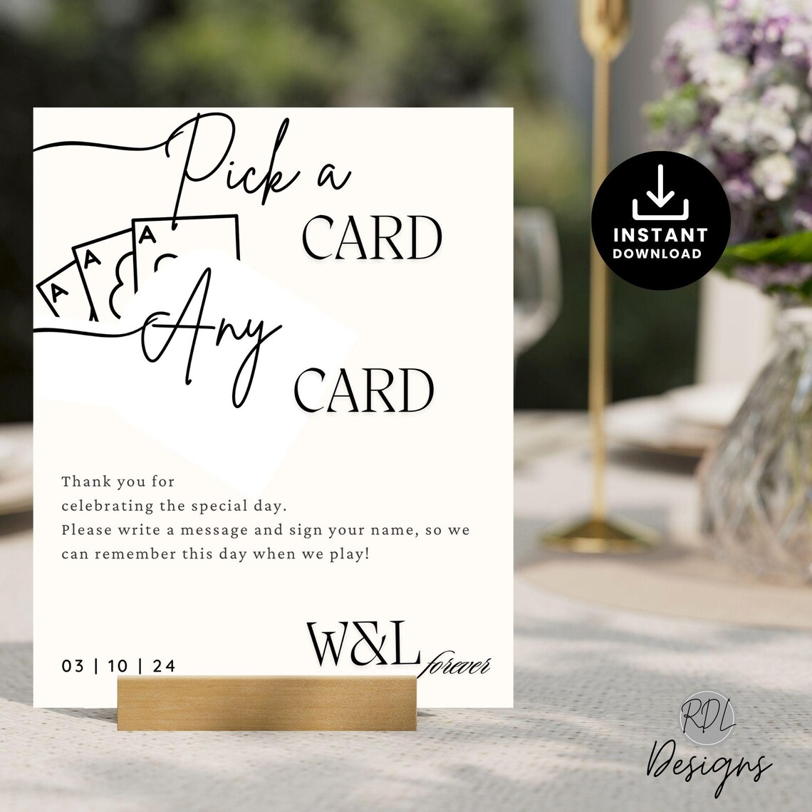 Pick a Card Wedding Guestbook Sign Playing Cards Guestbook Sign Pick A ...