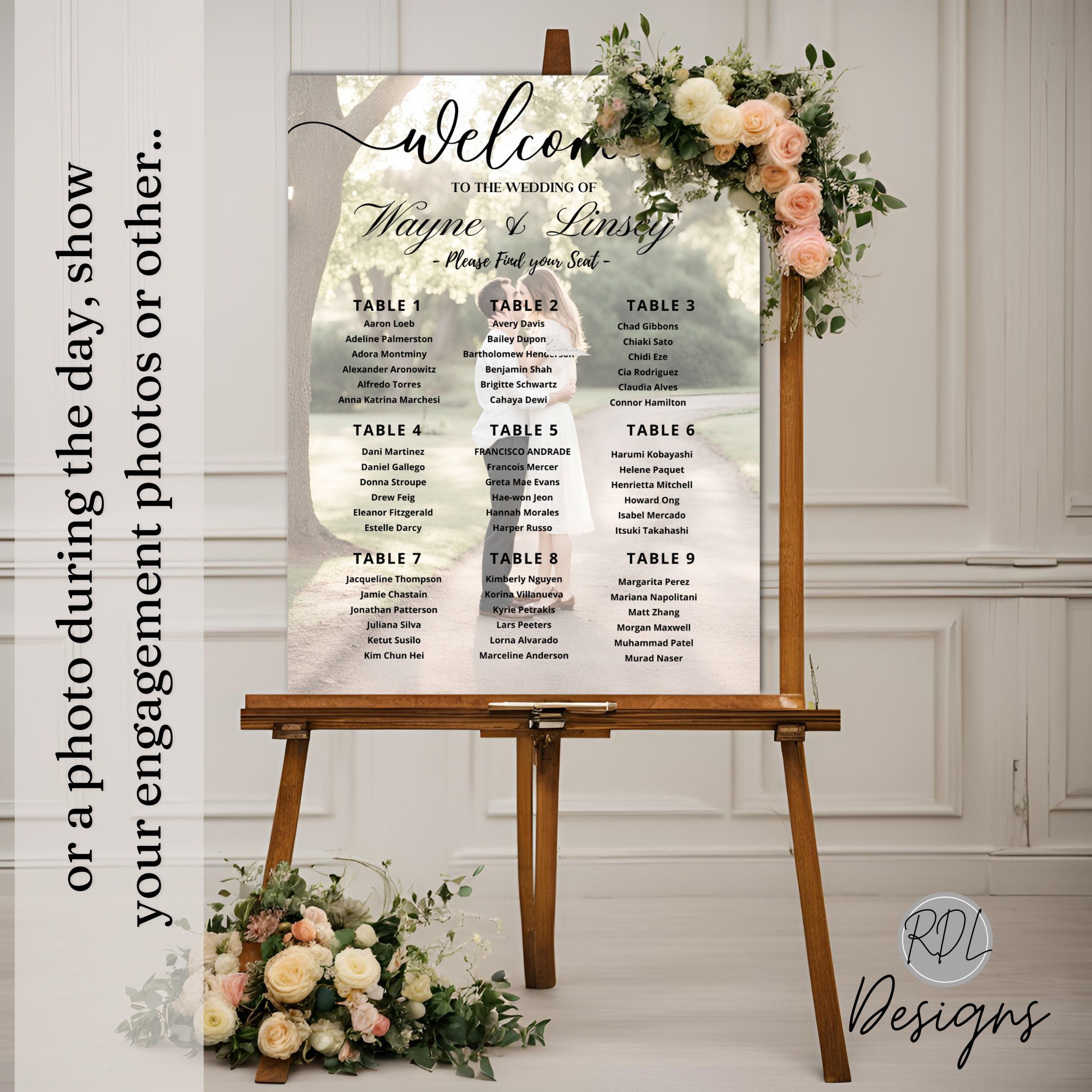 Photo Seating Chart Seating Plan Photo Wedding Seating Chart Find Your ...