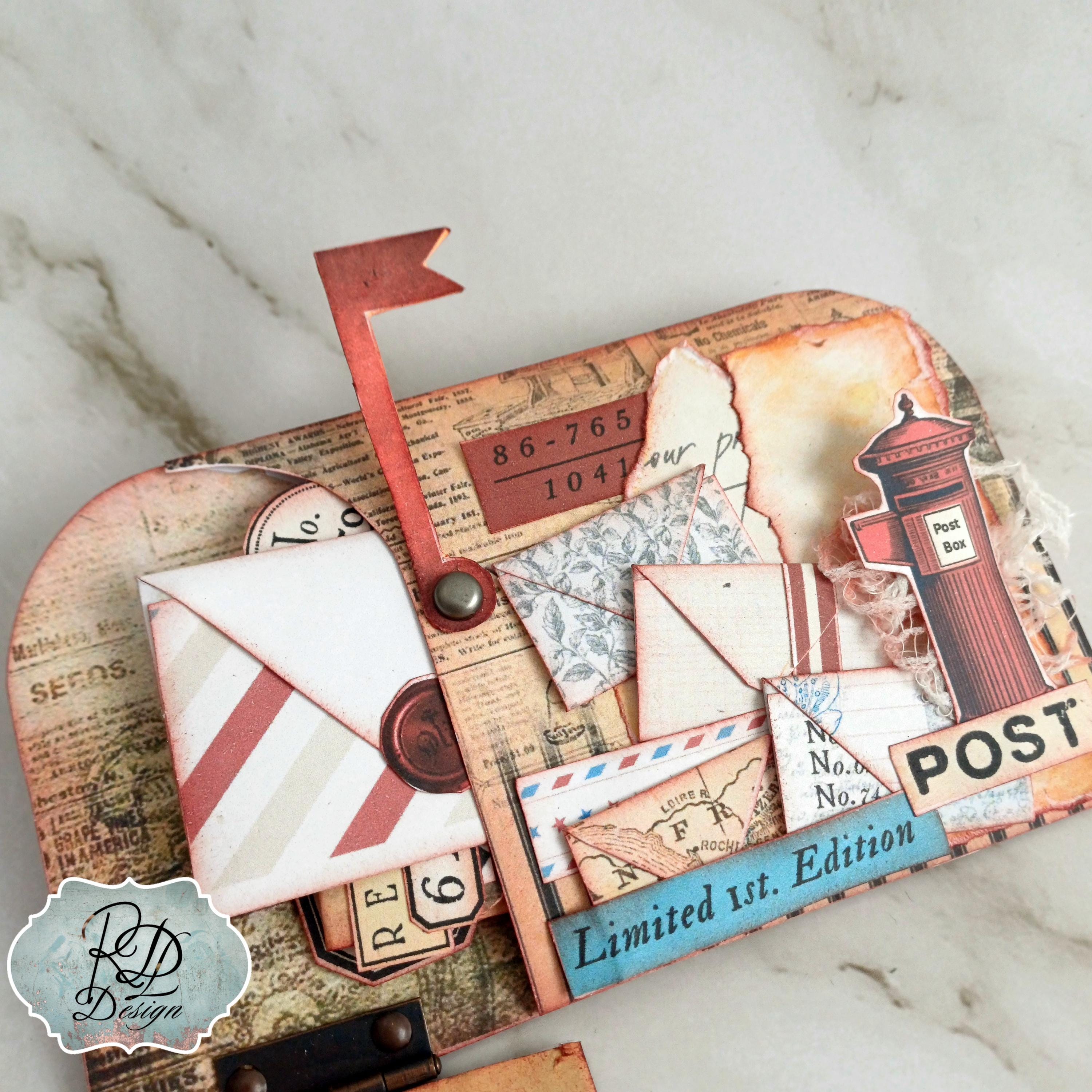 Shabby Vintage MAILBOX Journal Kit Envelopes Journal Kit Tags Ephemera ...
