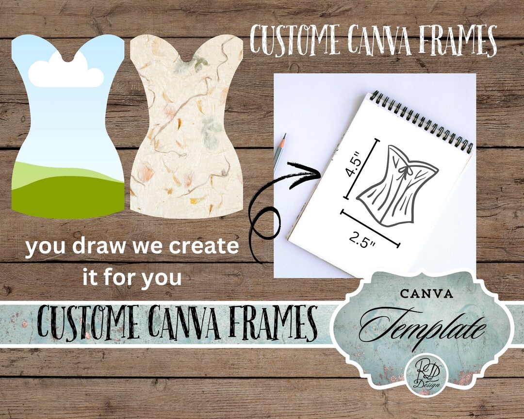 Canva Template Frame Pod Frames Junk Journal Frames Craft Frames Word ...