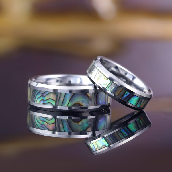 Abalone Wedding Ring - Etsy