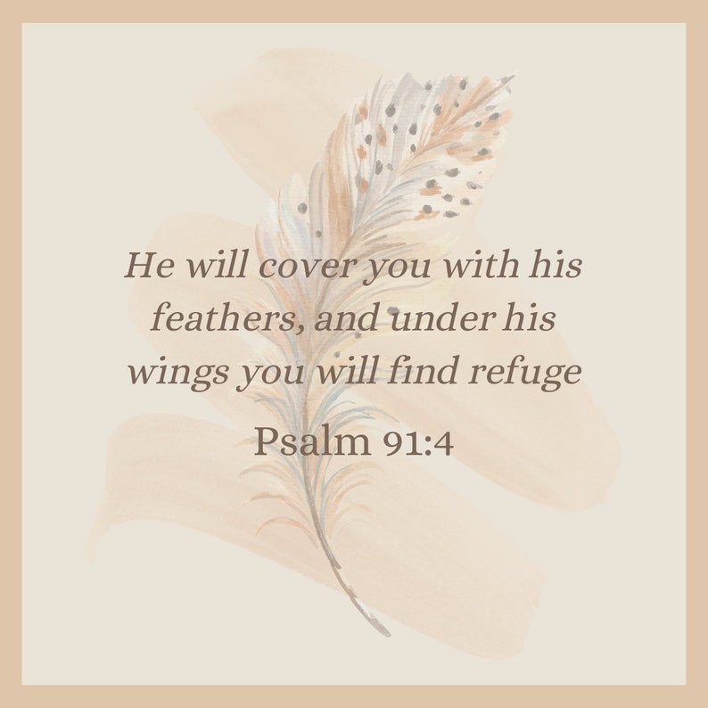 Brown Feather Illustration Bible Verse - Etsy