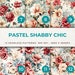 Pastel Shabby Chic Flowers Digital Papers Vintage Floral Patterns for ...