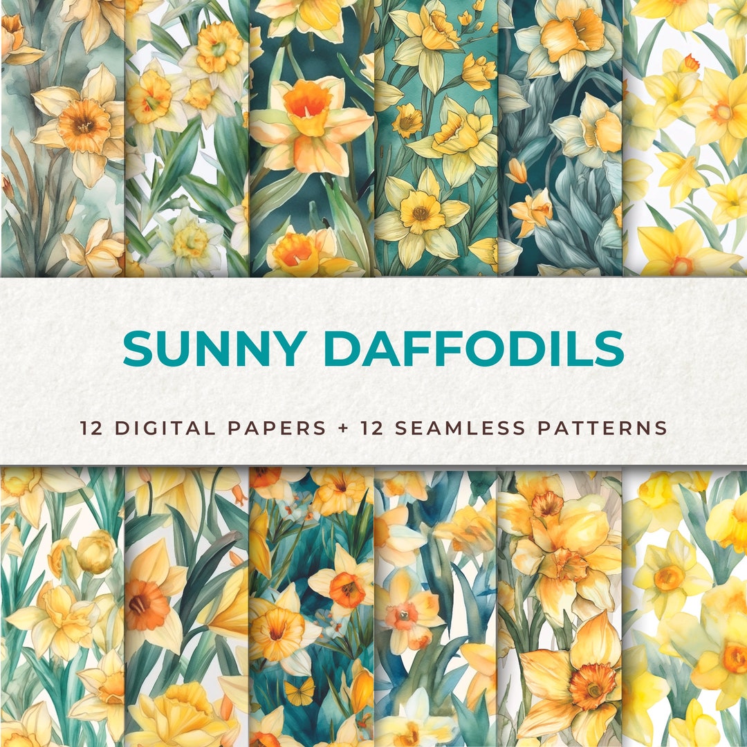 Springtime Delight: 12 Digital Papers and 12 Digital Patterns With ...