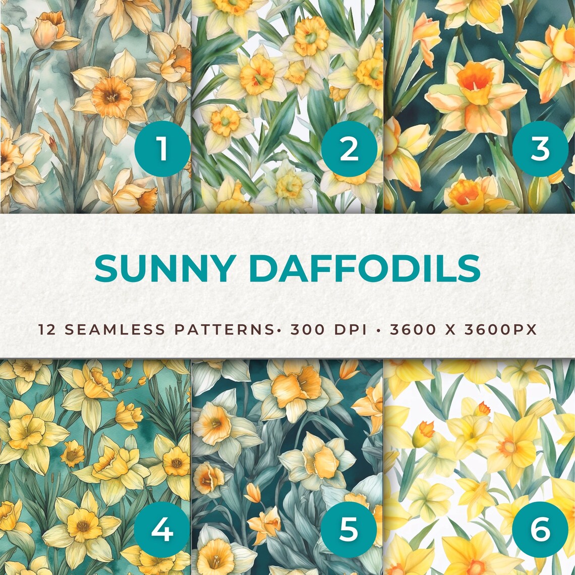 Springtime Delight: 12 Digital Papers and 12 Digital Patterns With ...