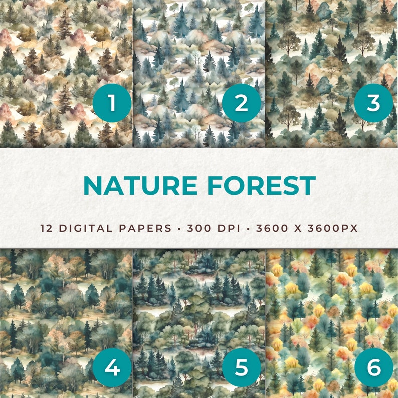 Escape to the Woods With 12 Forest Digital Papers for Your Next Project ...