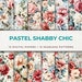 Pastel Shabby Chic Flowers Digital Papers - Vintage Floral Patterns for ...