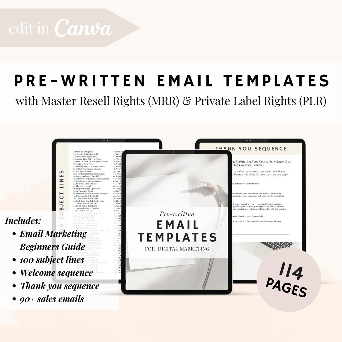 Email Marketing Templates MRR & PLR, Welcome Email Templates, Email ...