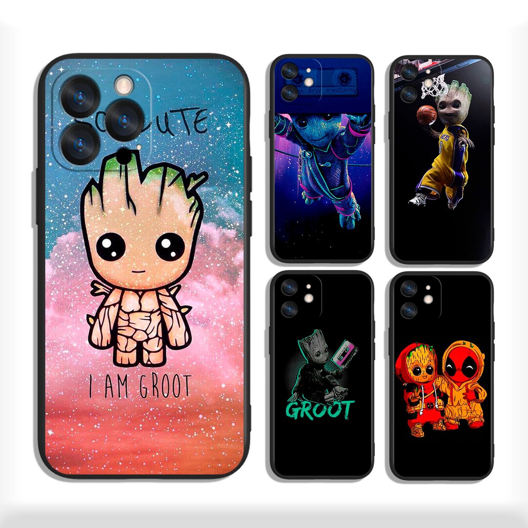 Cute Baby Groot Cases for iPhone 13 14 15 16 Plus Pro Max & Samsung S25 ...