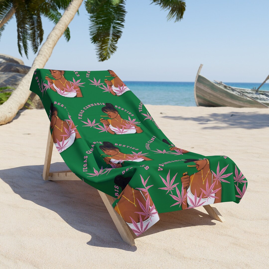 Green Bestie Beach Towel - Etsy