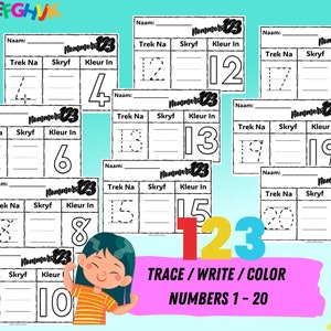 AFR Alphabet & Numbers Workbook / Trace Letters / Color Letters / Trace ...