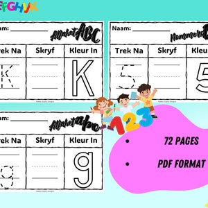 AFR Alphabet & Numbers Workbook / Trace Letters / Color Letters / Trace ...