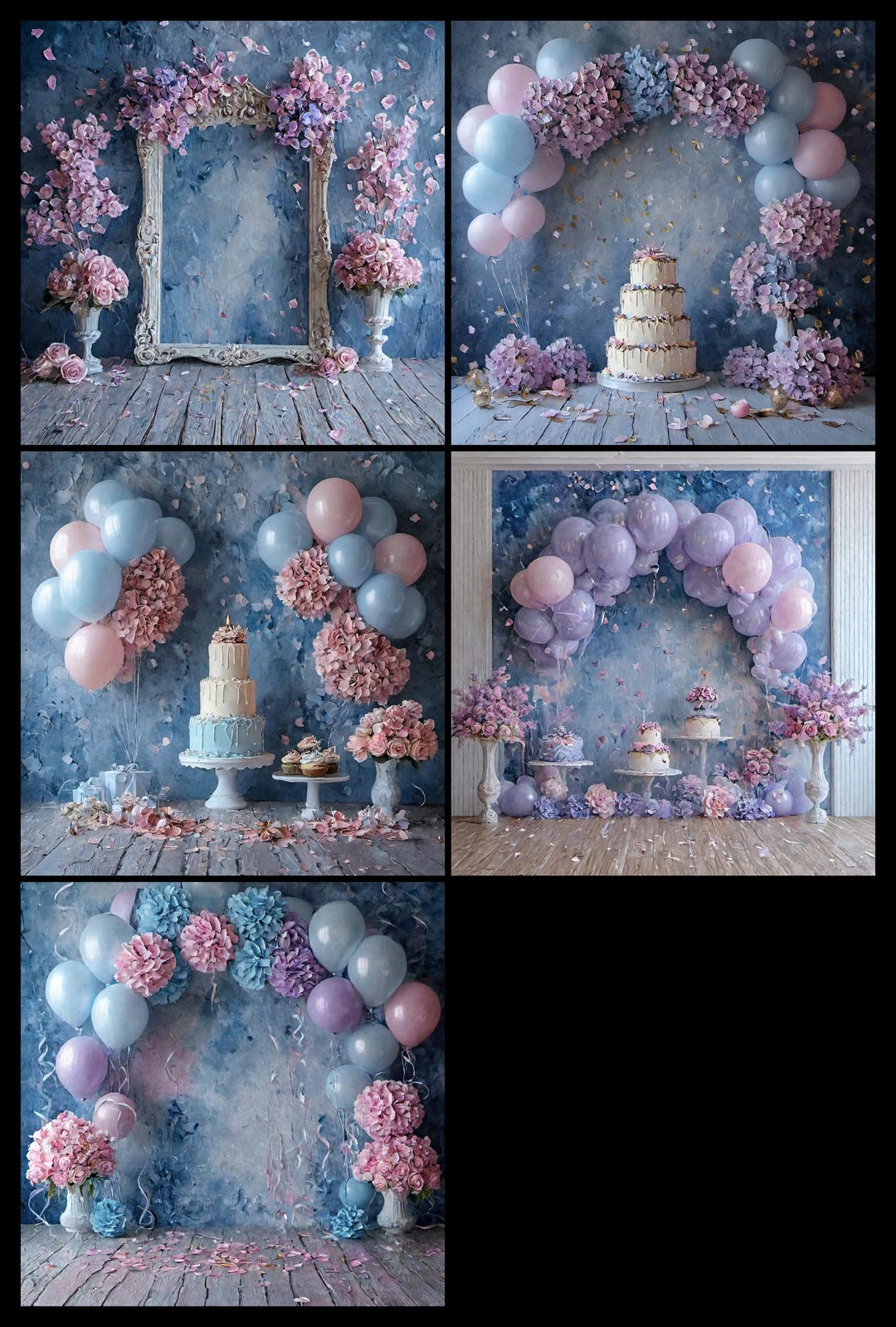 5 Printable Digital Backdrops for Photography | Birthday Photography ...