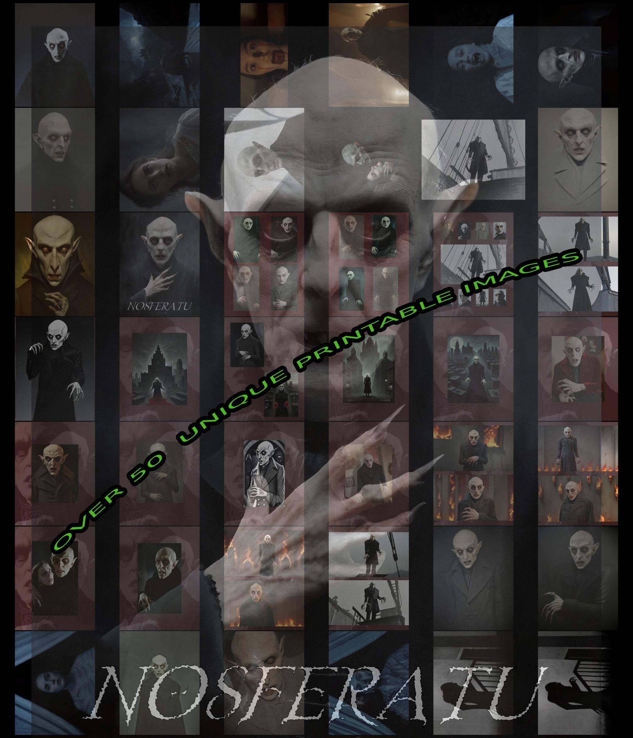 50 Printable Nosferatu Images | Printable PDF & Bonus Digital Prints | Gothic Horror Re Imagined ...