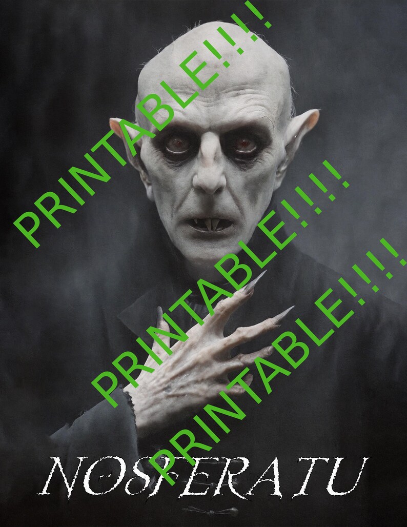 50 Printable Nosferatu Images | Printable PDF & Bonus Digital Prints | Gothic Horror Re Imagined ...