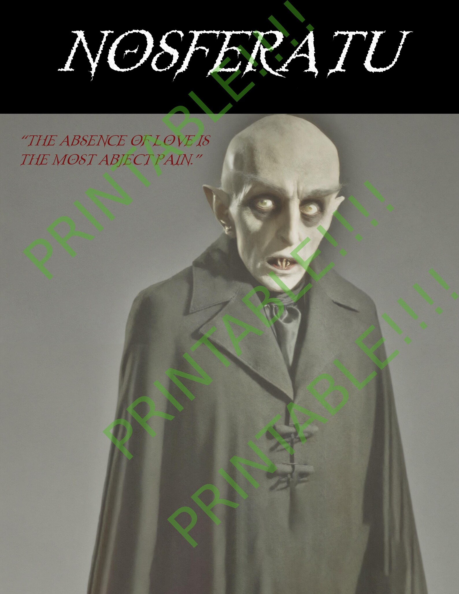 50 Printable Nosferatu Images | Printable PDF & Bonus Digital Prints | Gothic Horror Re Imagined ...
