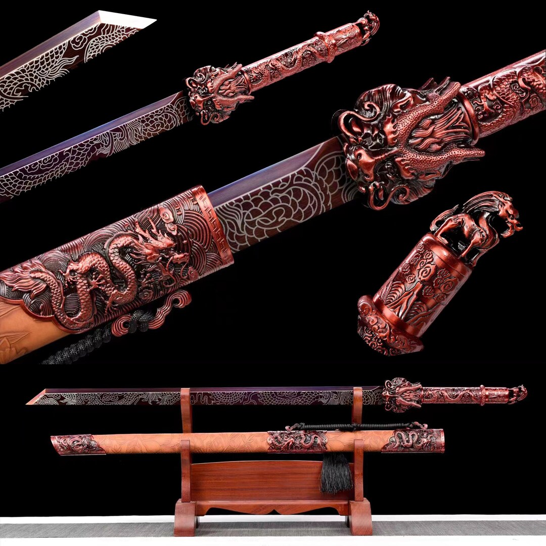 The Dragon Kingsword Handmade Dao Jian Real Sword Battle-ready Sharp ...