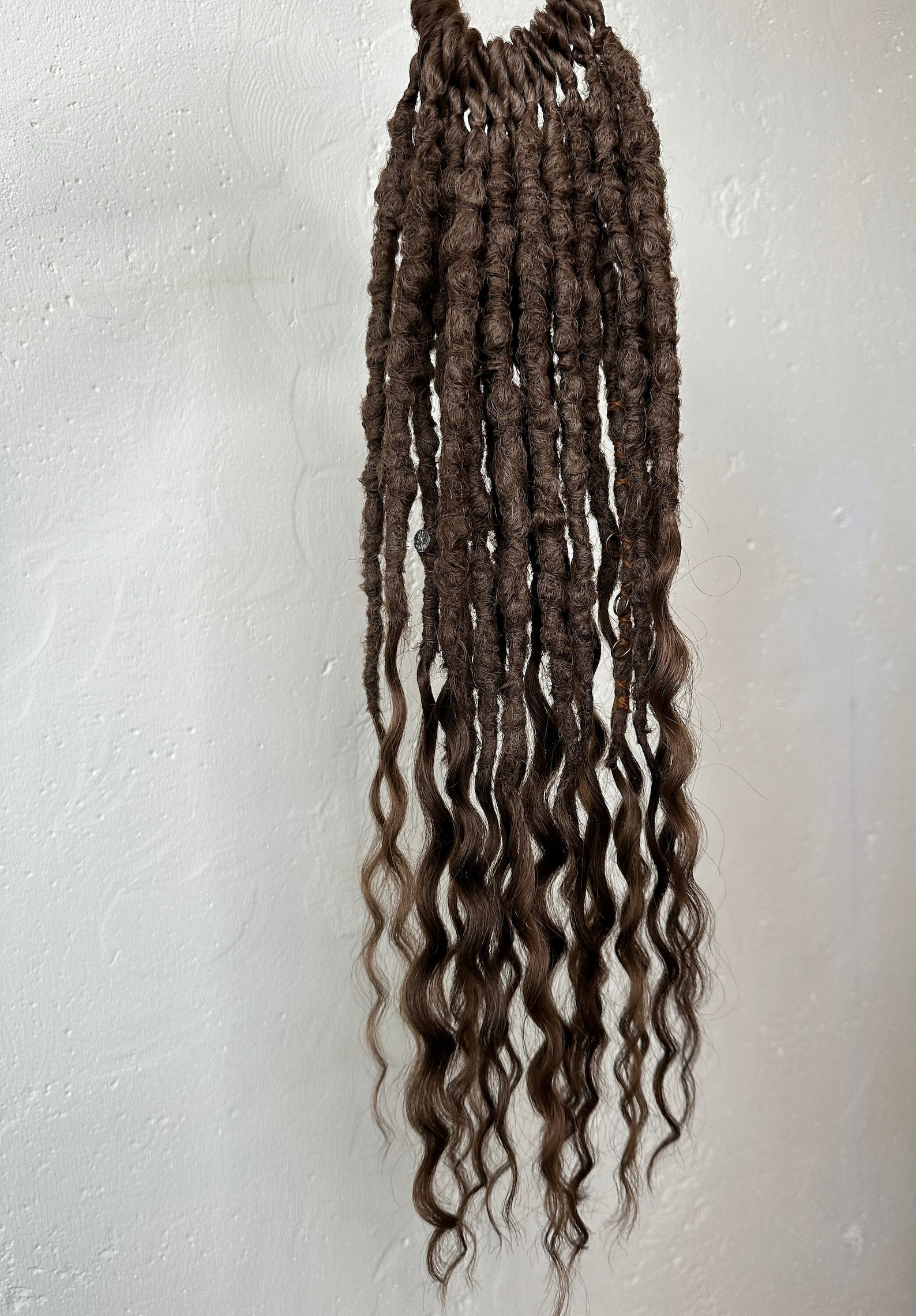 Crochet Brown Dreadlocks With Free Ends Curly Hair Dark Brown Dreads ...