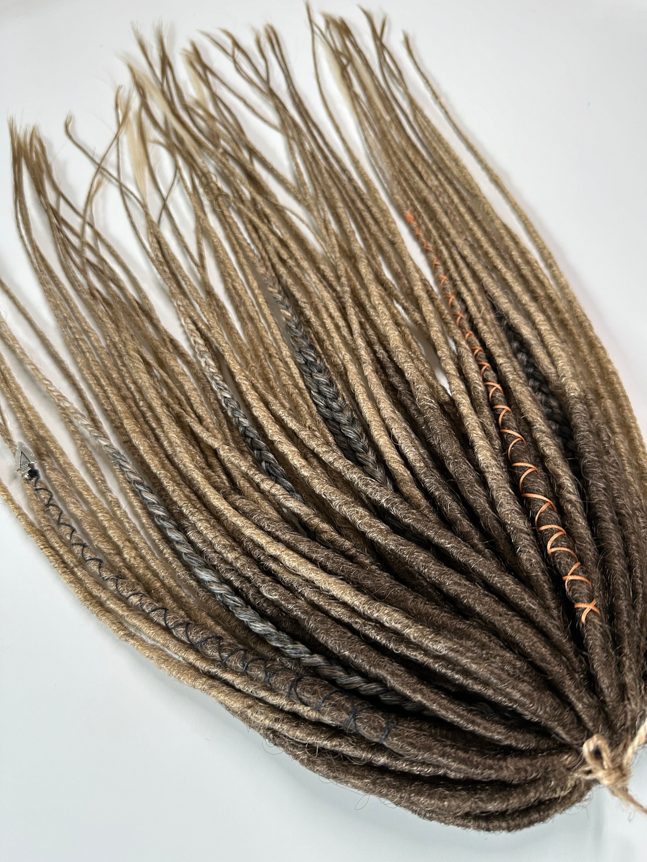 Brown Dreads to Light Brown Dreadlocks With Braids and Accessories ...