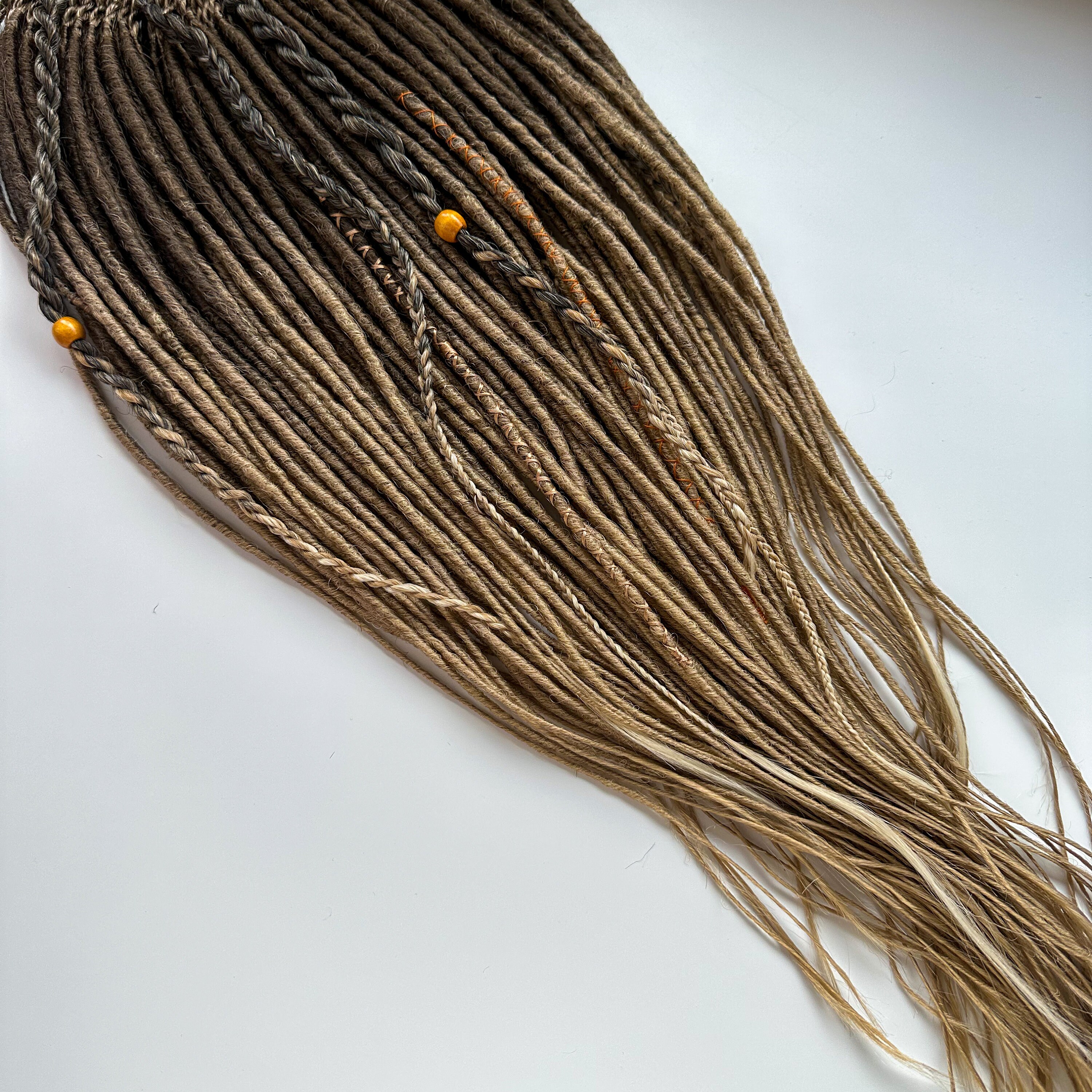 Brown Dreads to Light Brown Dreadlocks With Braids and Accessories ...