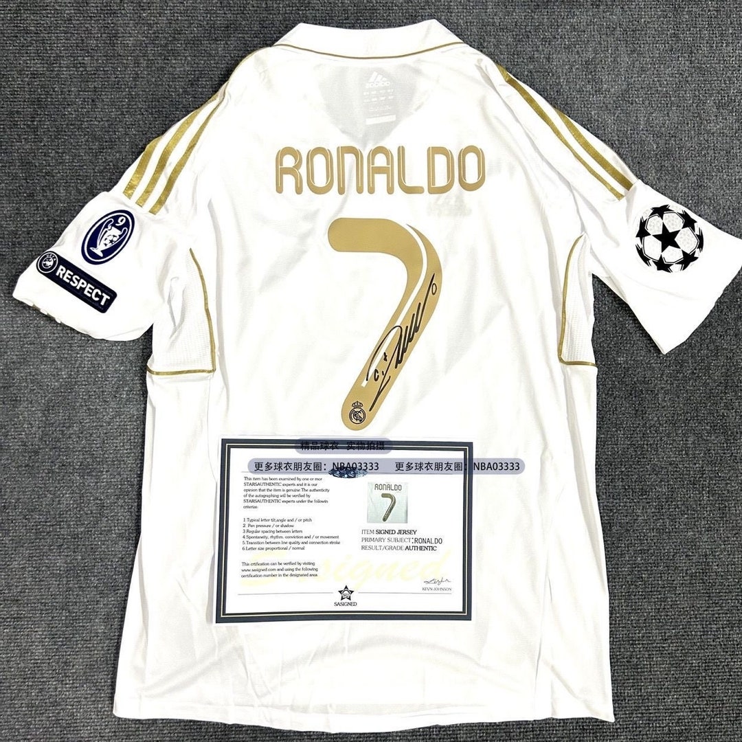 Camiseta firmada por Cristiano Ronaldo Real Madrid 11/12 - Etsy México
