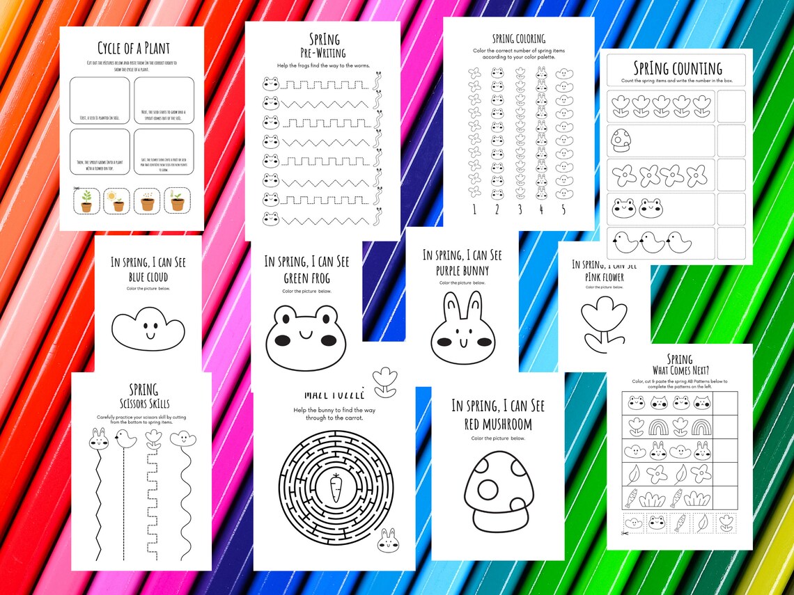 Kids Activity Worksheets, Kids Activity Pages, Preschool Activity Page ...