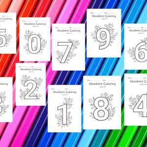 Number Coloring Pages, Kids Coloring Book, Toddlers Coloring Pages ...