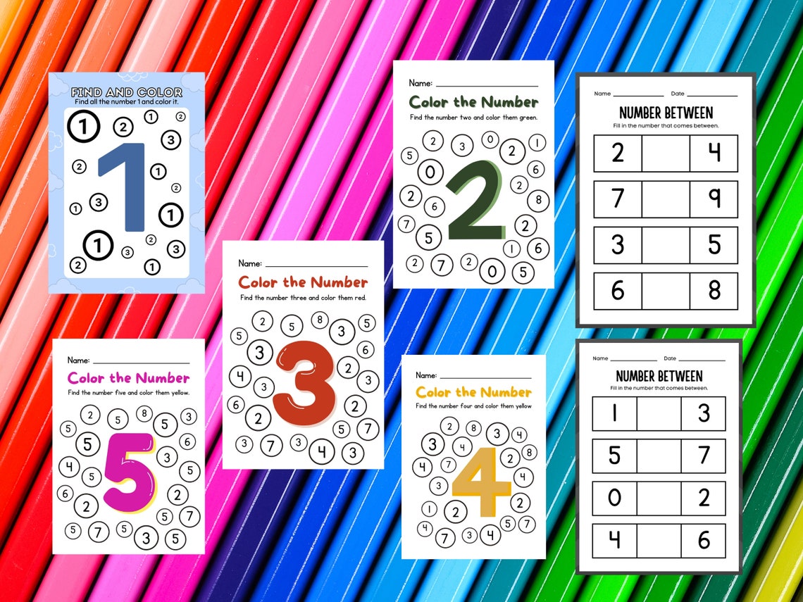 Number Coloring Pages, Kids Coloring Book, Toddlers Coloring Pages ...