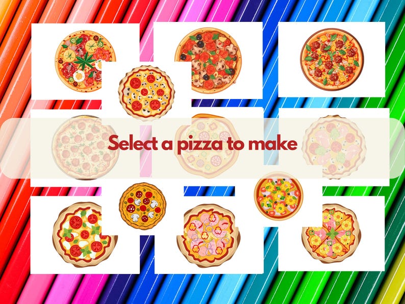 Make a Pizza Activity for Kids, Pizza Topping Toy, Children's Role ...