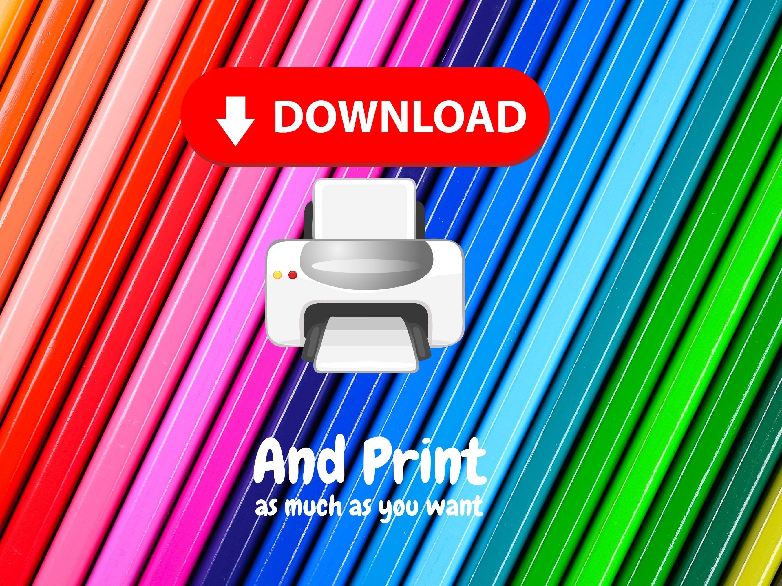 40 Pages Kids Activity Sheets, Printable Kids Activity Book, Toddler ...