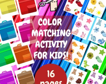 Color Matching Activity for Kids, Kids Educational Activity, Kids ...
