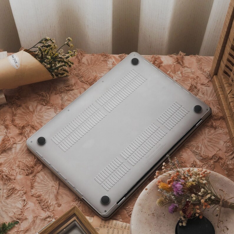 Lavender Purple Embossed Floral Leather PU Mac Case MacBook Pro 13 Air ...