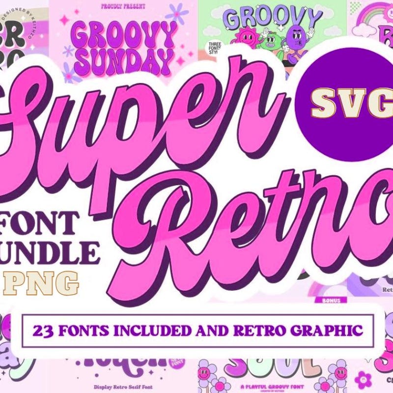 Retro Font - Etsy